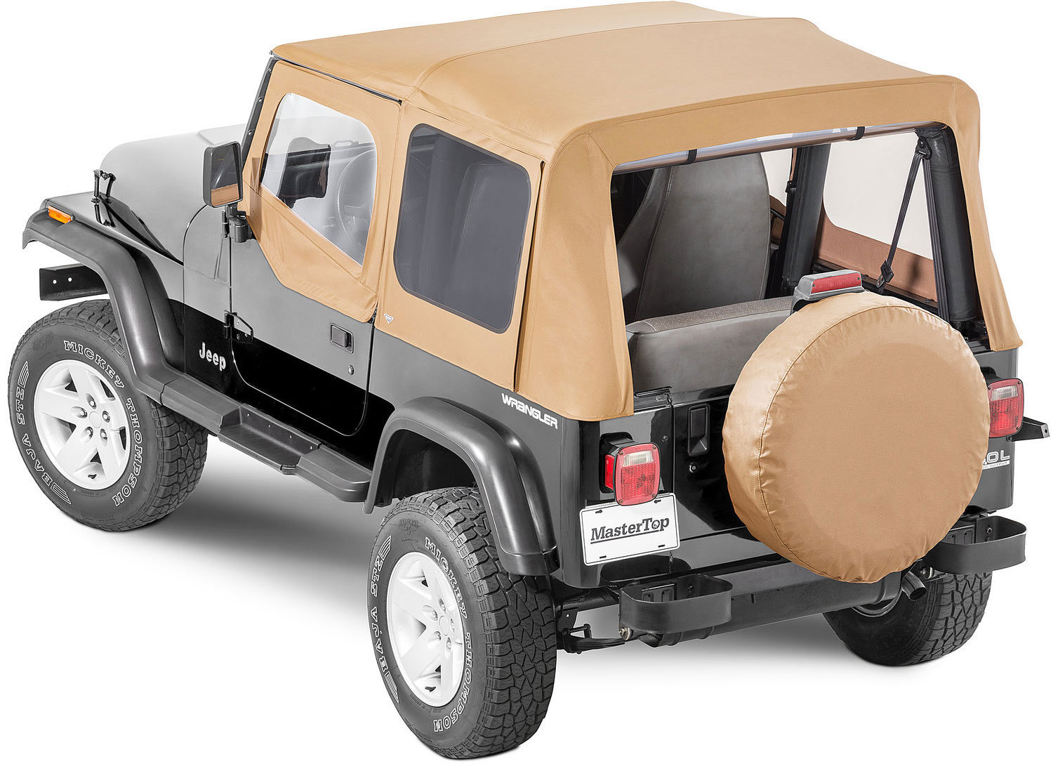 MasterTop Complete Soft Top Kit with Upper Doors for 88-95 Jeep ...