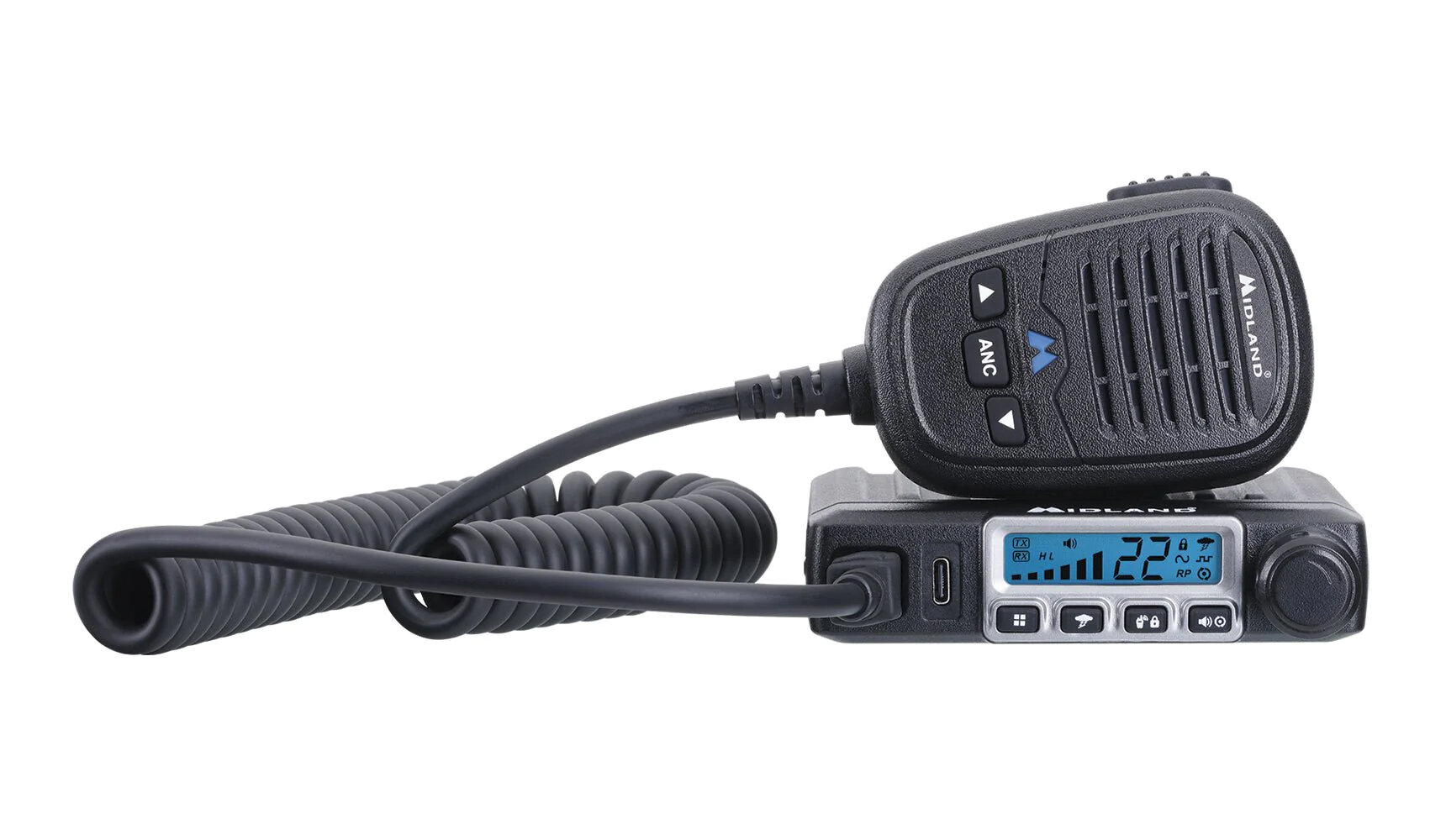 Midland Radio MXT115 15 Watt Micro Mobile Radio with USB-C | Quadratec