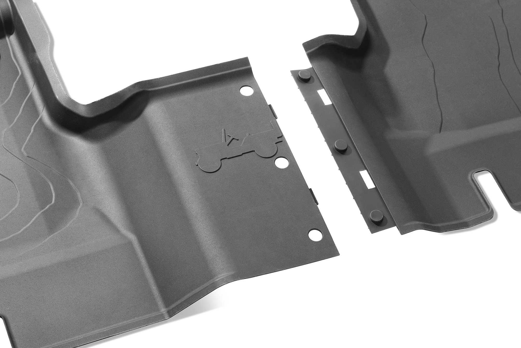 Mopar All-Weather Front & Rear Floor Liner Set for 18-24 Jeep Wrangler ...