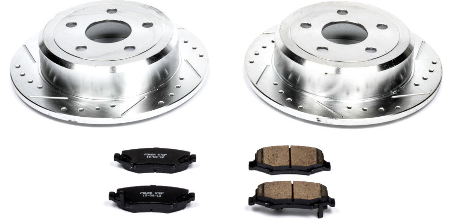 Power Stop K3092 Rear Z23 Evolution Sport Performance 1-Click Brake Kit for 93-94 Jeep Grand ...