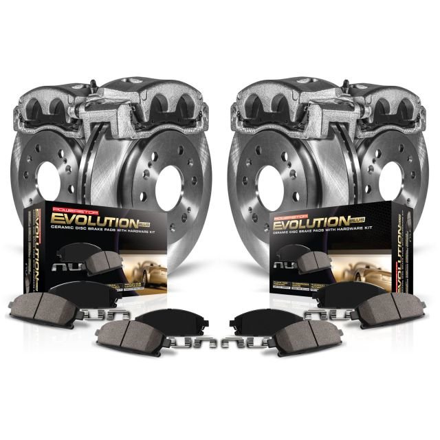 Power Stop Front & Rear Z17 OE Replacement Brake Kit with Calipers for ...