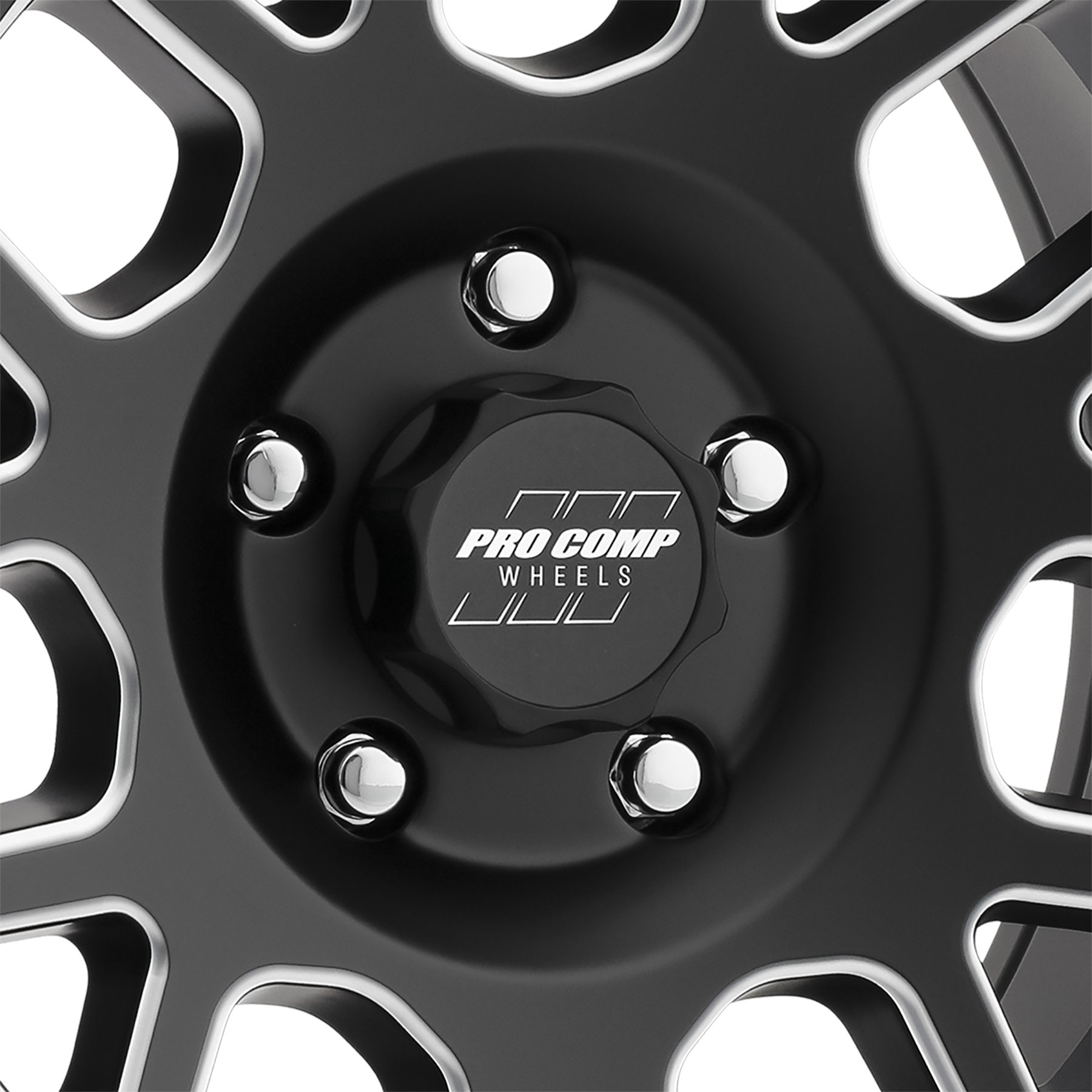Pro Comp Vertigo Series 40 in Black with Milled Accents for 07-19 Jeep Wrangler JK, JL and 99-19 ...
