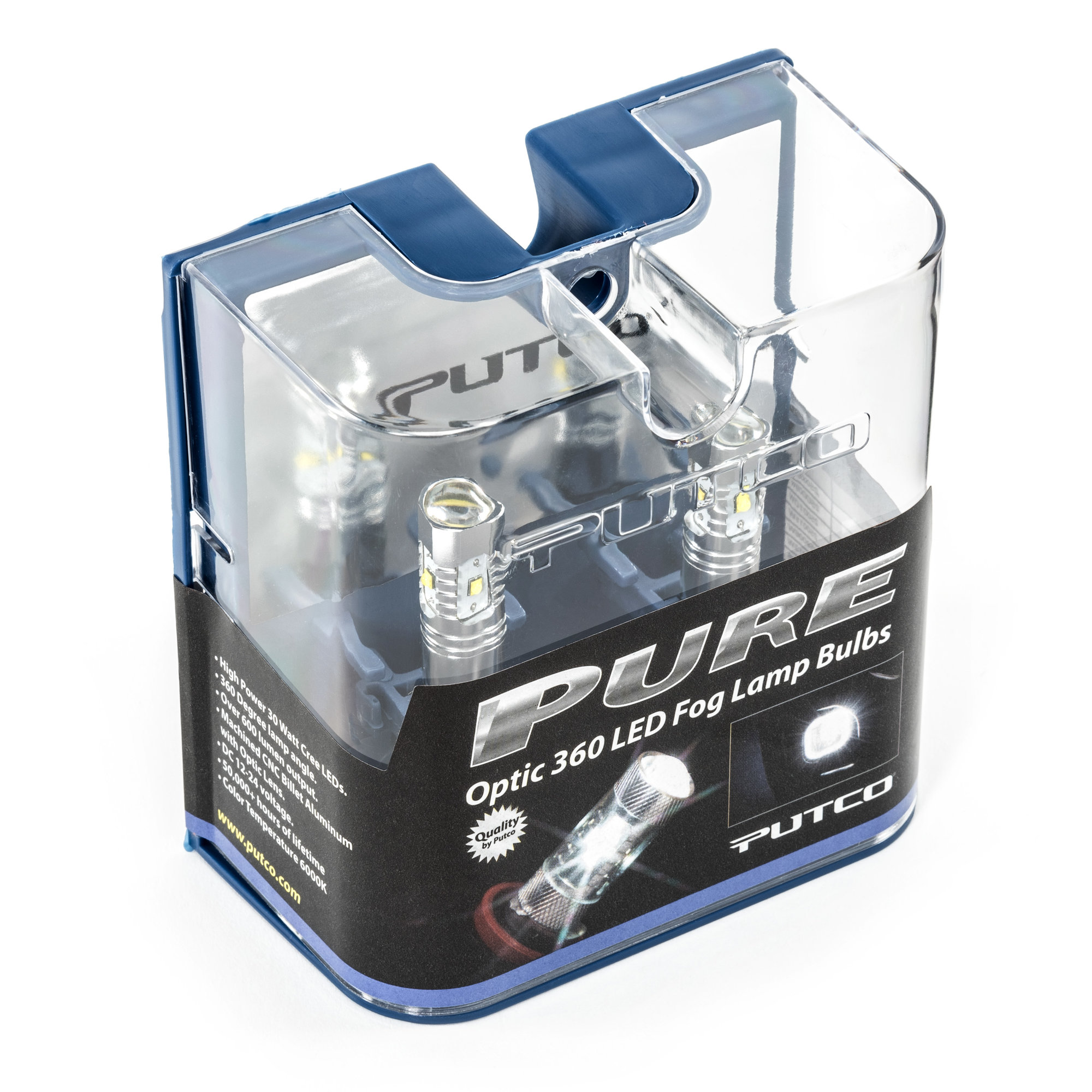 Putco 250003W Optic 360 LED H3 Bulbs | Quadratec