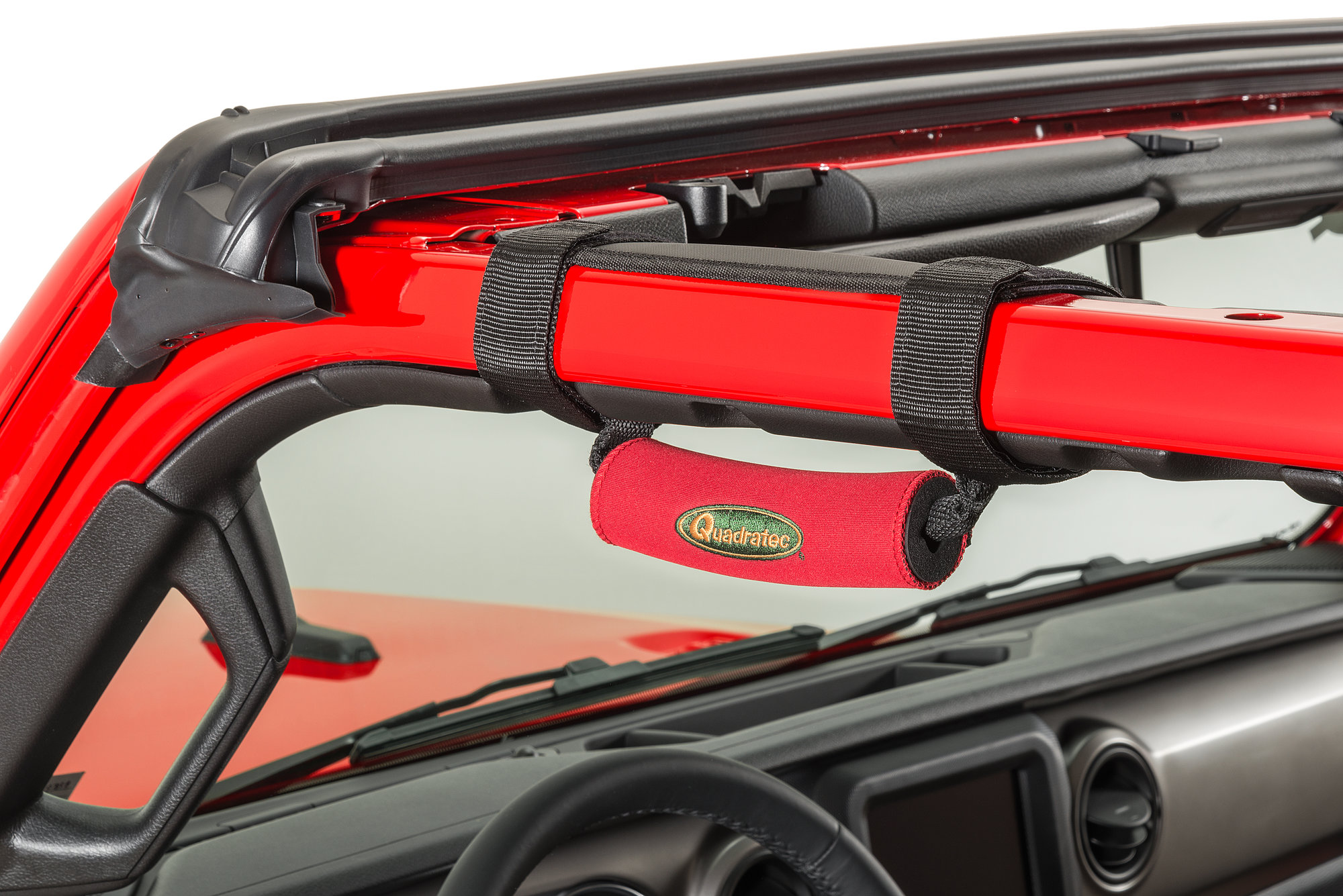 Quadratec Logo Neoprene Wrapped Deluxe Grab Handles | Quadratec