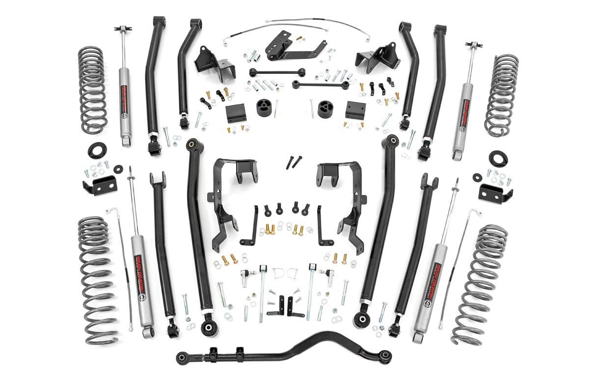 Rough Country 4in Long Arm Suspension Lift Kit for 07-18 Jeep Wrangler ...