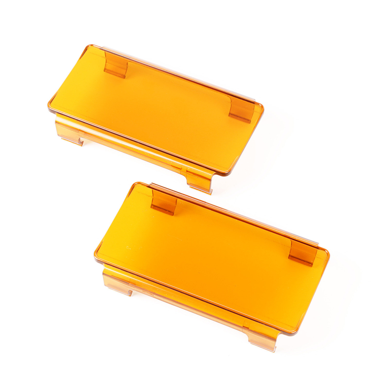 Rugged Ridge 6" LED Light Cover in Amber (Pair) | Quadratec