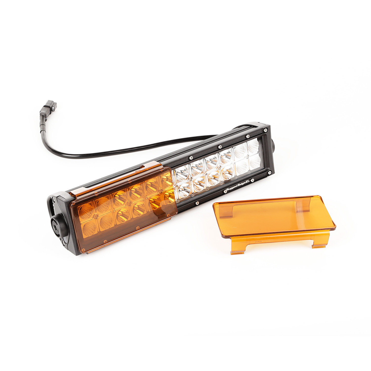 Rugged Ridge 6" LED Light Cover in Amber (Pair) | Quadratec