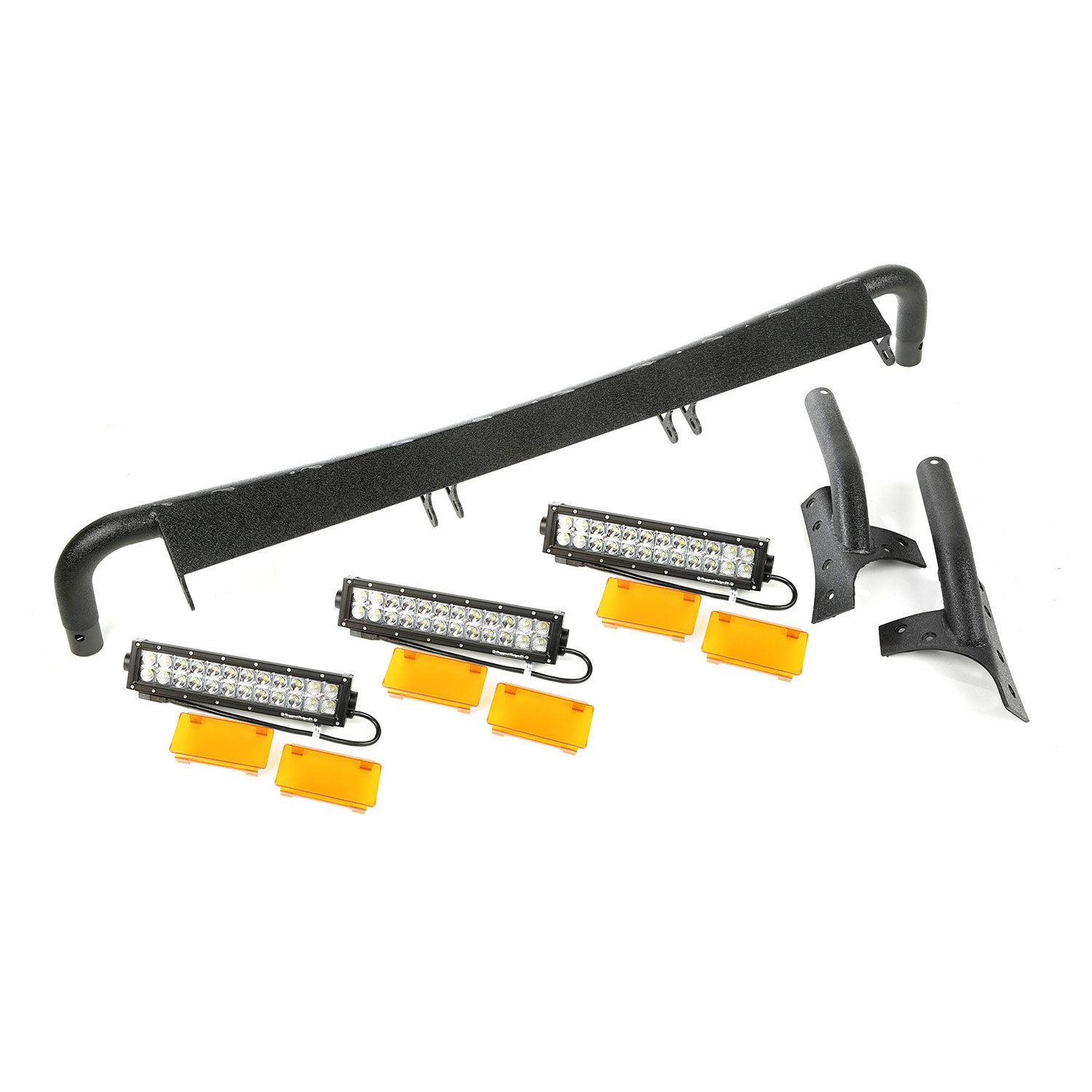 Rugged Ridge Windshield LED Light Bar Kit in Amber for 07-18 Jeep ...