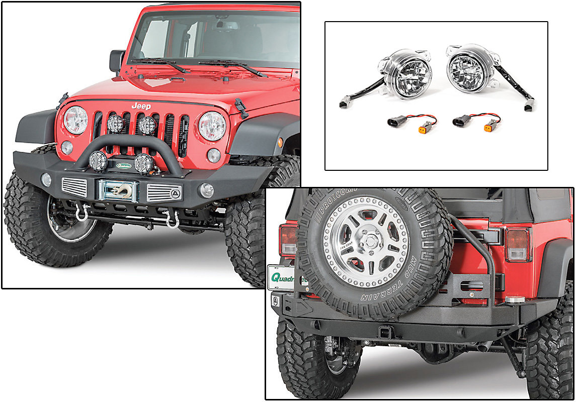 Smittybilt XRC Front & Rear Atlas Bumper with Tire Carrier & Free ...