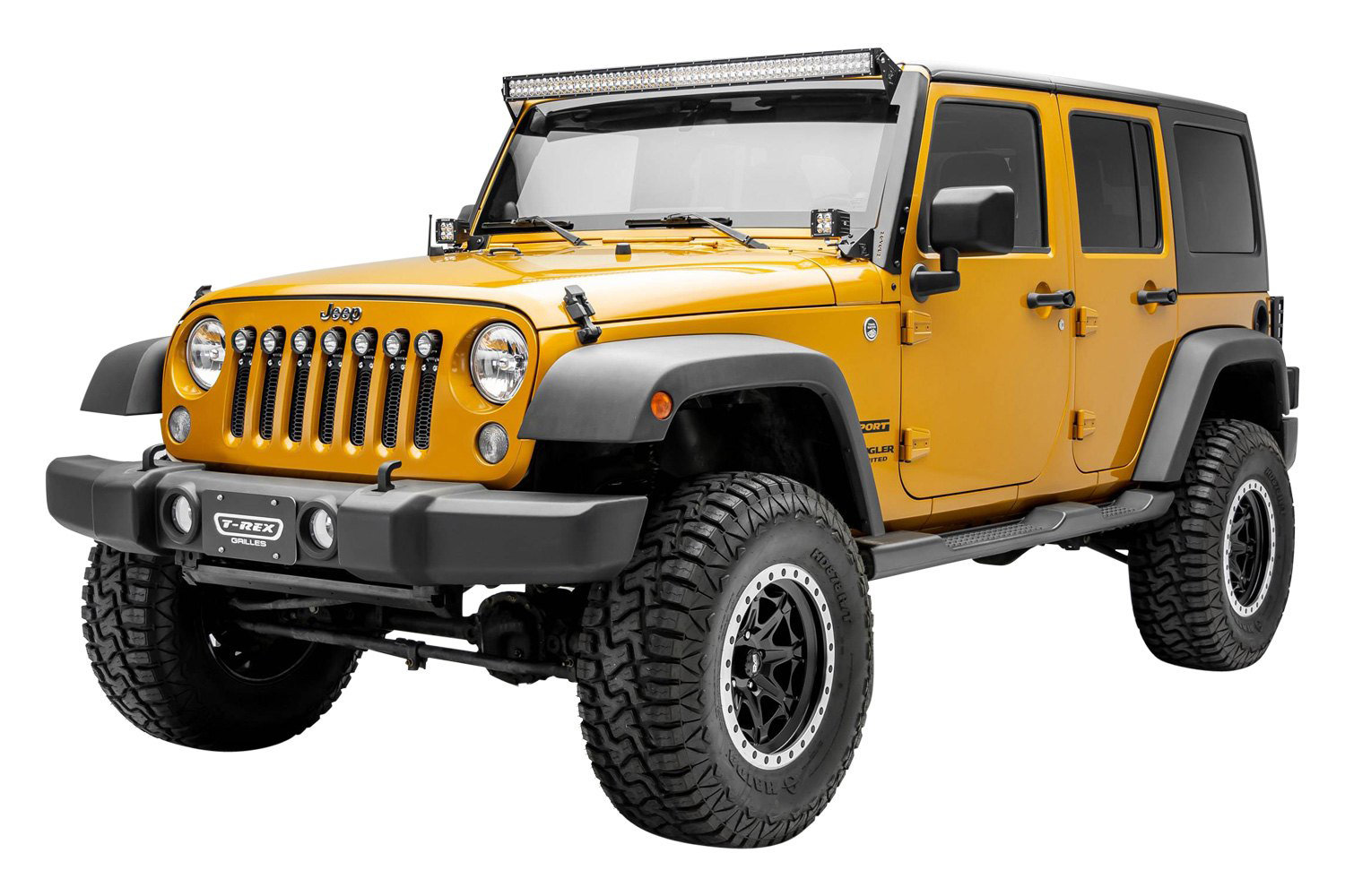T-Rex 7314841 Laser Torch Series Black Honeycomb Grille with LED Lights ...
