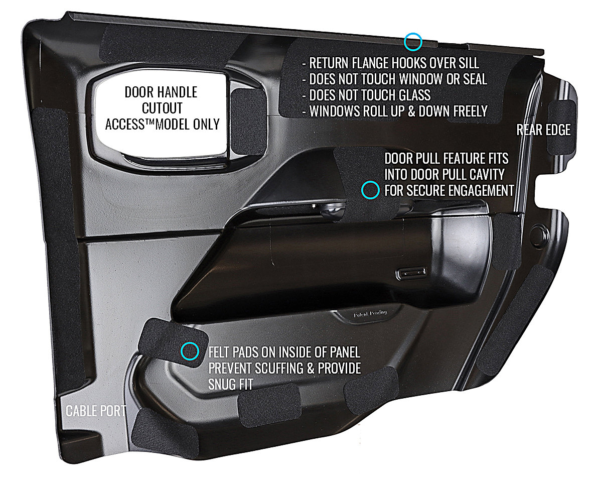 ThinSKINz Rear Door Protection for 18-22 Jeep Wrangler JL Unlimited ...