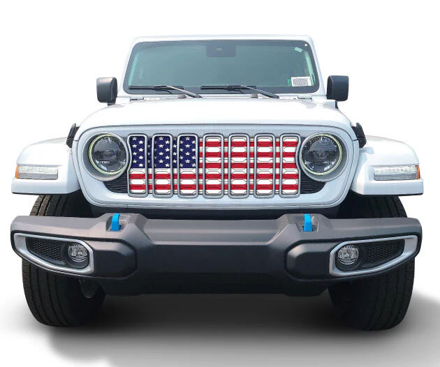 Under The Sun Inserts American Flag Series Grille Insert for 24 Jeep ...