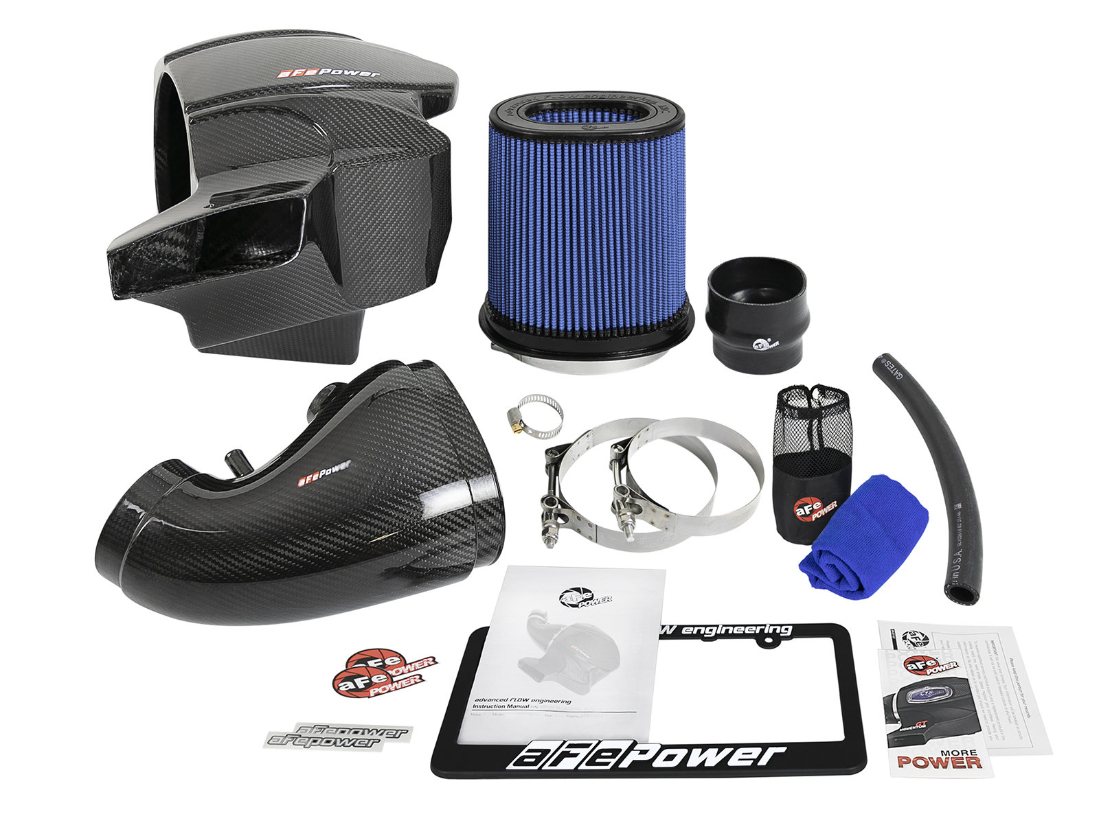 aFe Power Black Series Carbon Fiber Cold Air Intake System for 12-19 ...