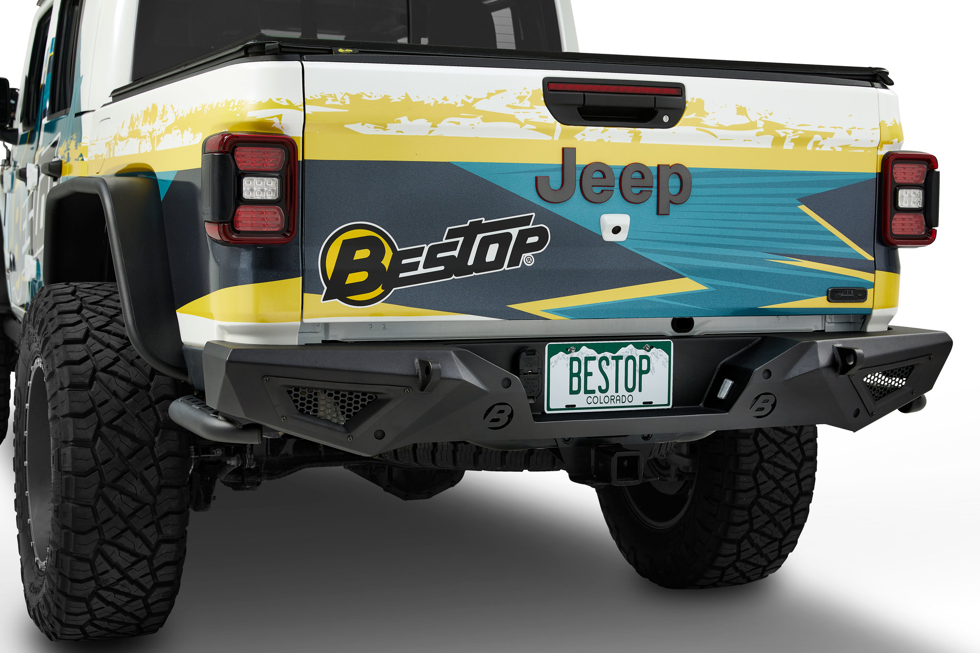 Bestop 44962-01 HighRock 4x4 Granite Series Rear Bumper for Jeep ...