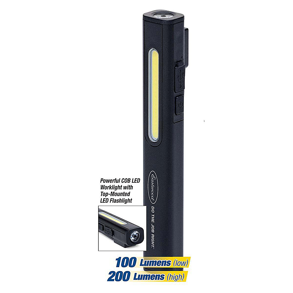 Eastwood 33934 COB Handheld Rechargeable LED Penlight | Quadratec