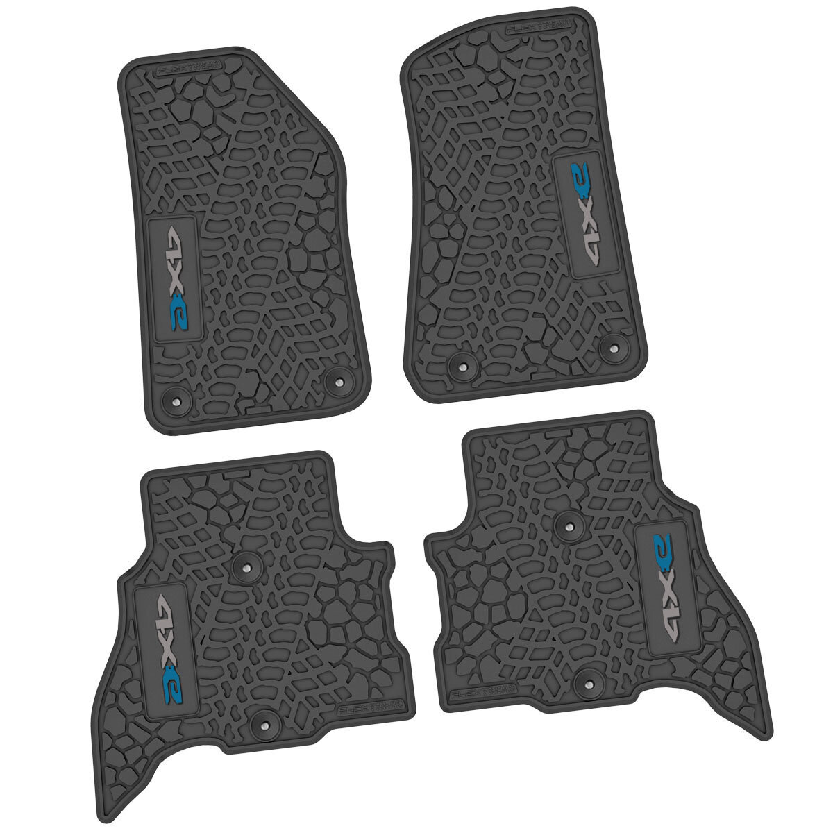 FlexTread Tire Tread/Scorched Earth Scene Front & Rear Floor Liners ...
