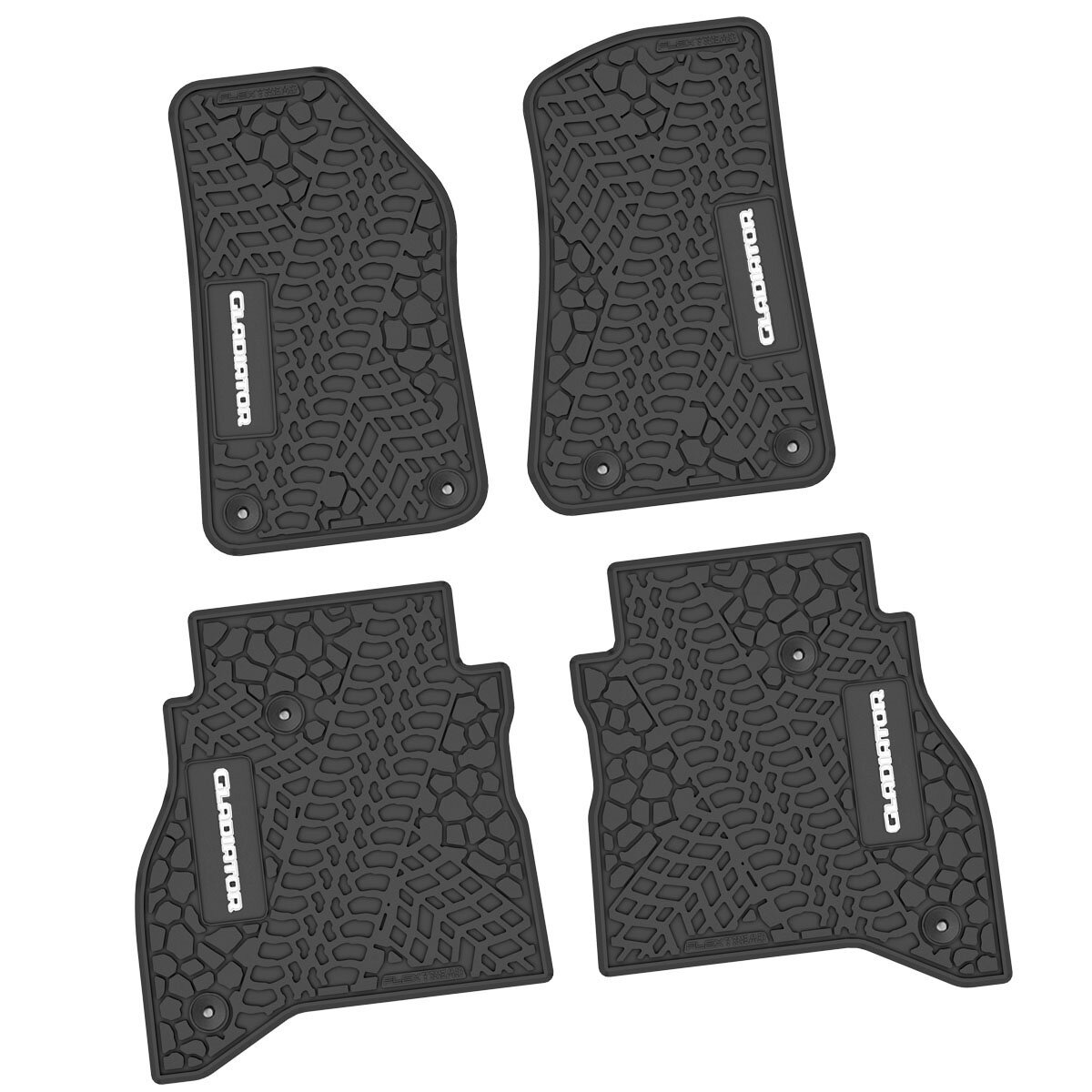 FlexTread Tire Tread/Scorched Earth Scene Front & Rear Floor Liners ...
