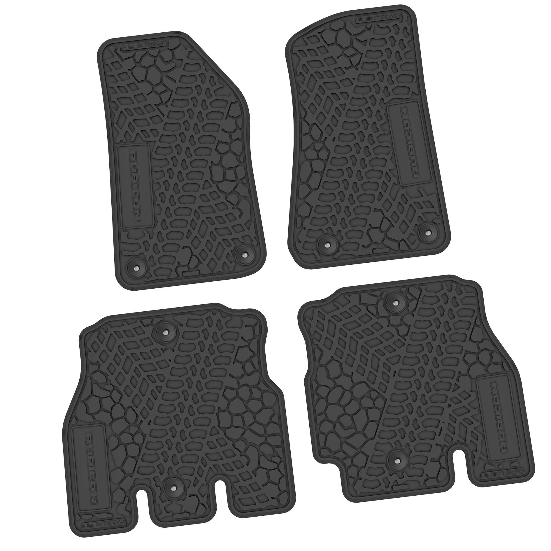 FlexTread Tire Tread/Scorched Earth Scene Front & Rear Floor Liners ...