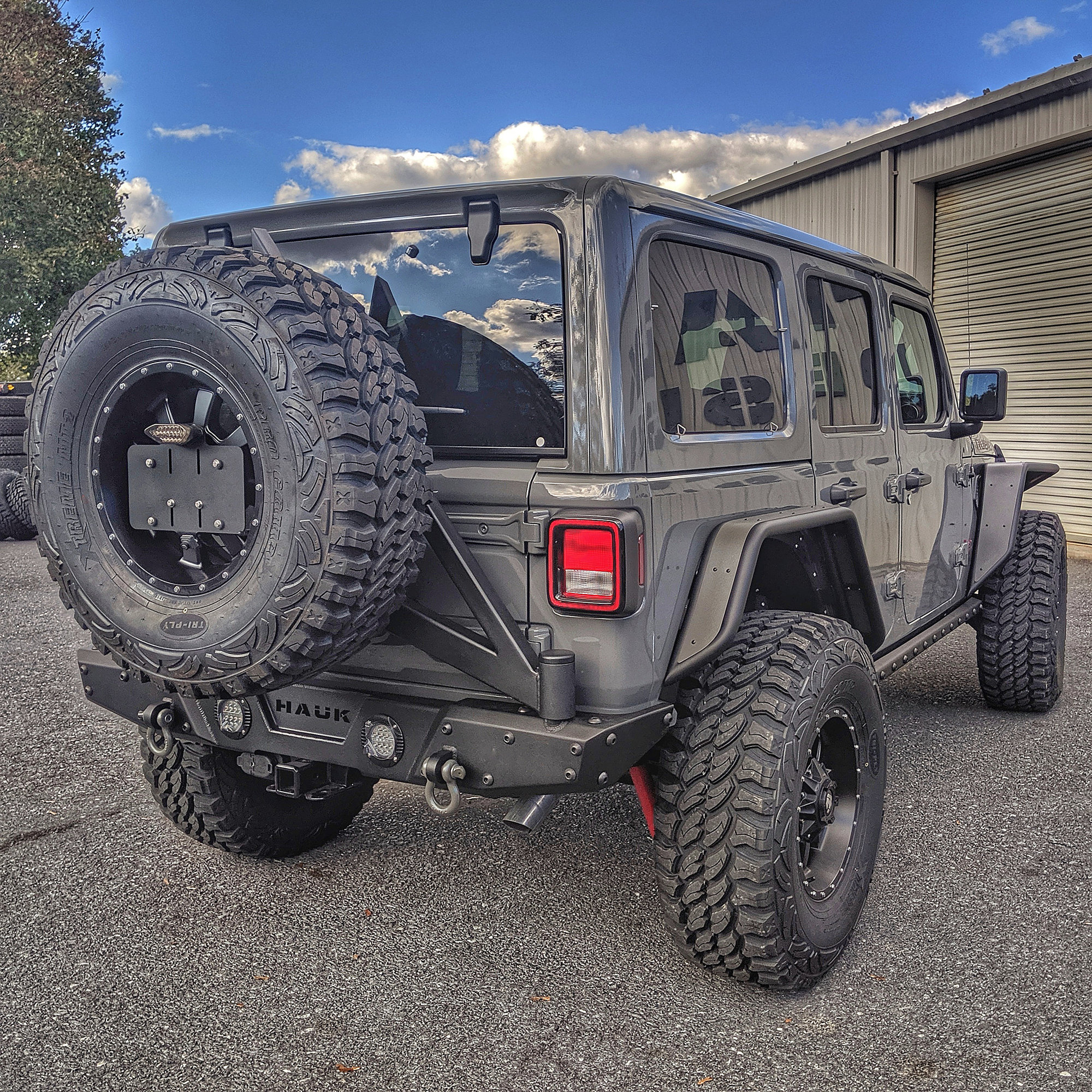 Hauk Offroad 0734-01 Spare Tire License Plate Relocation Kit for 18-22 ...