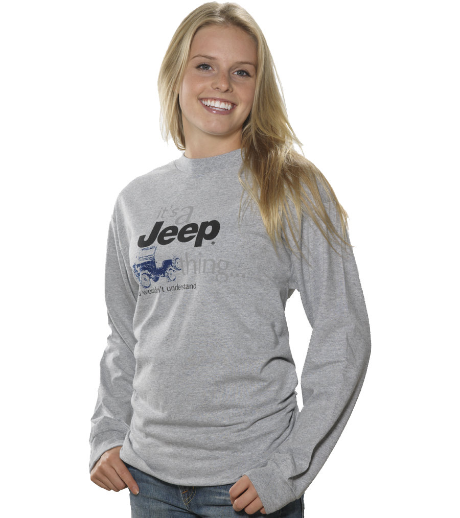 Jeep Clothing it's a Jeep thing... Long Sleeve Tee Shirt in Grey ...