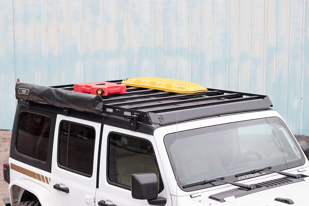 JCR Offroad JLRK-4D-F-40-PC Roof Rack for 18-22 Jeep Wrangler JL ...
