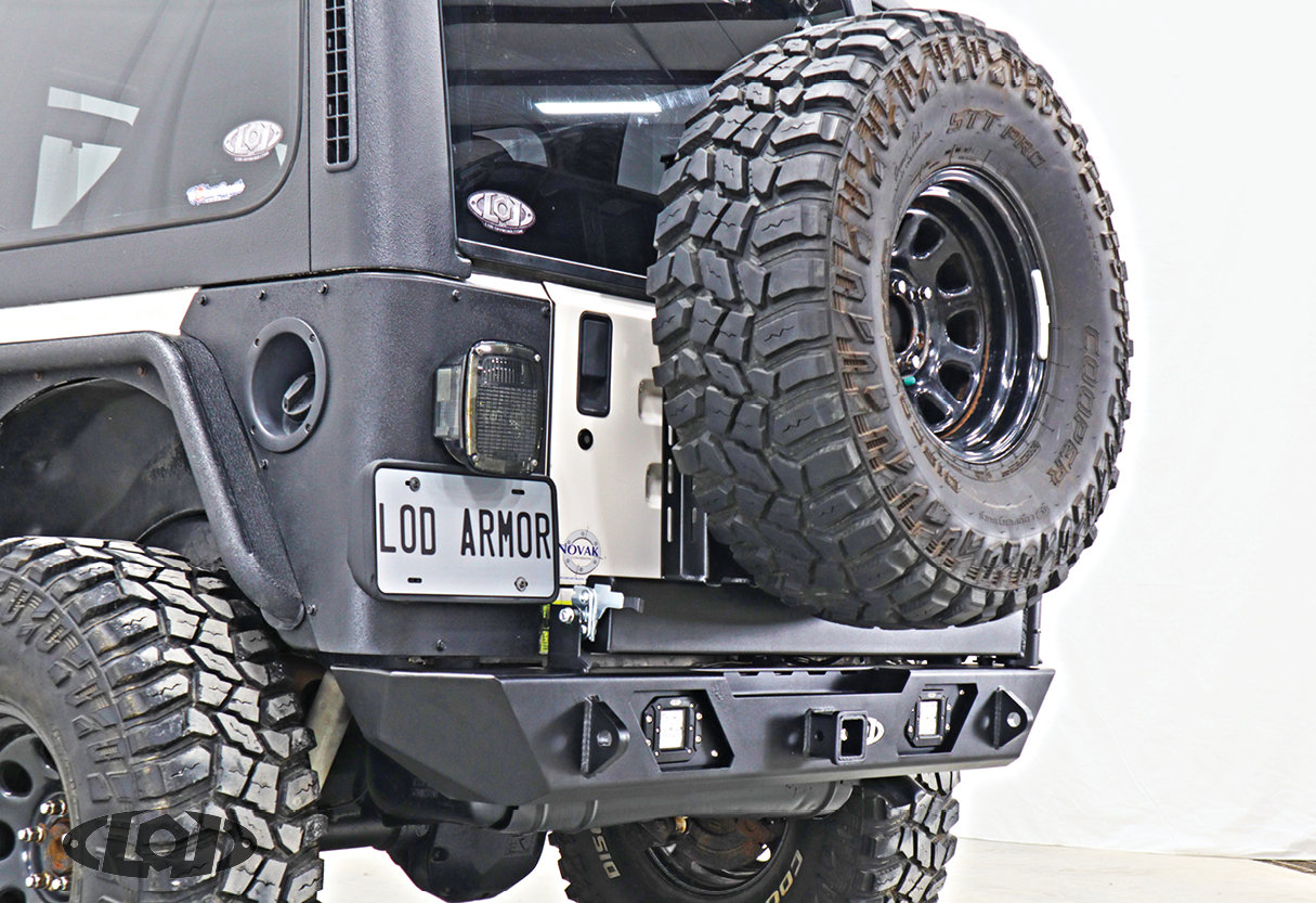 LoD Offroad JBC9641 Destroyer Rear bumper w/Tire Carrier for 87-06 Jeep ...