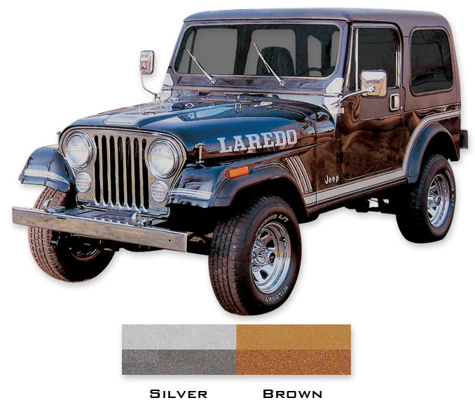 Phoenix Graphix Laredo Vinyl Hood Graphics Kit for 85-86 Jeep CJ-7 ...