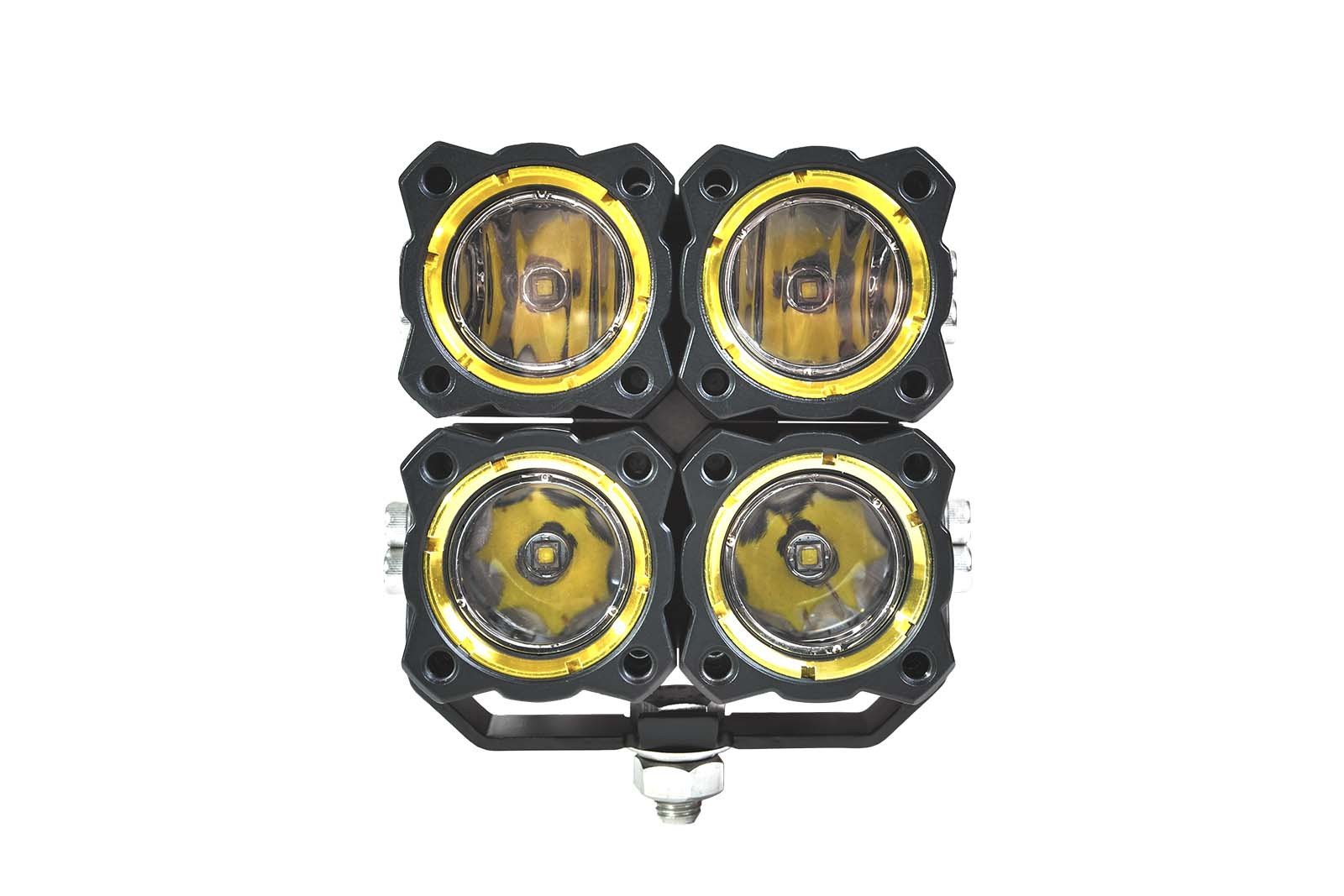 KC HiLiTES 1280 KC FLEX Quad LED Combo Beam System Single Light | Quadratec