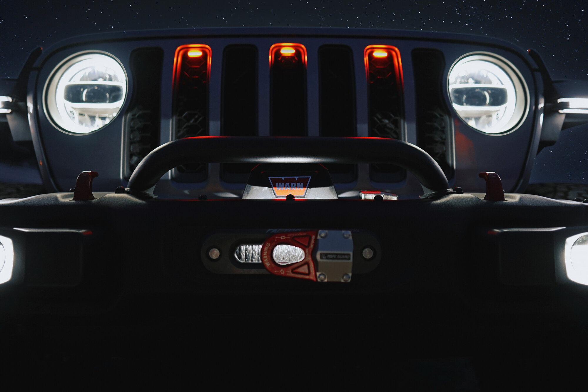 Quadratec RES-Q Premium Winch Fairlead LED Light Bracket | Quadratec