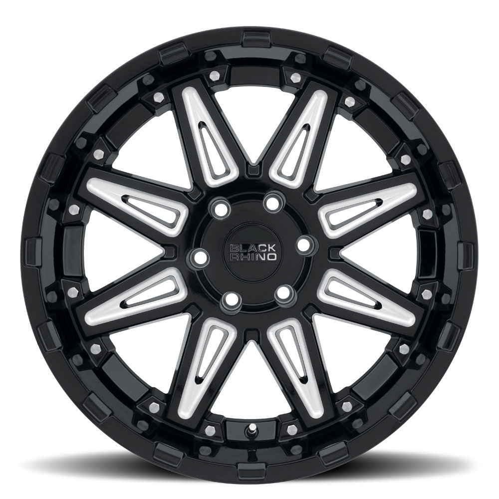 Black Rhino Rush Wheel in Gloss Black with Machined Accents for 07-19 ...
