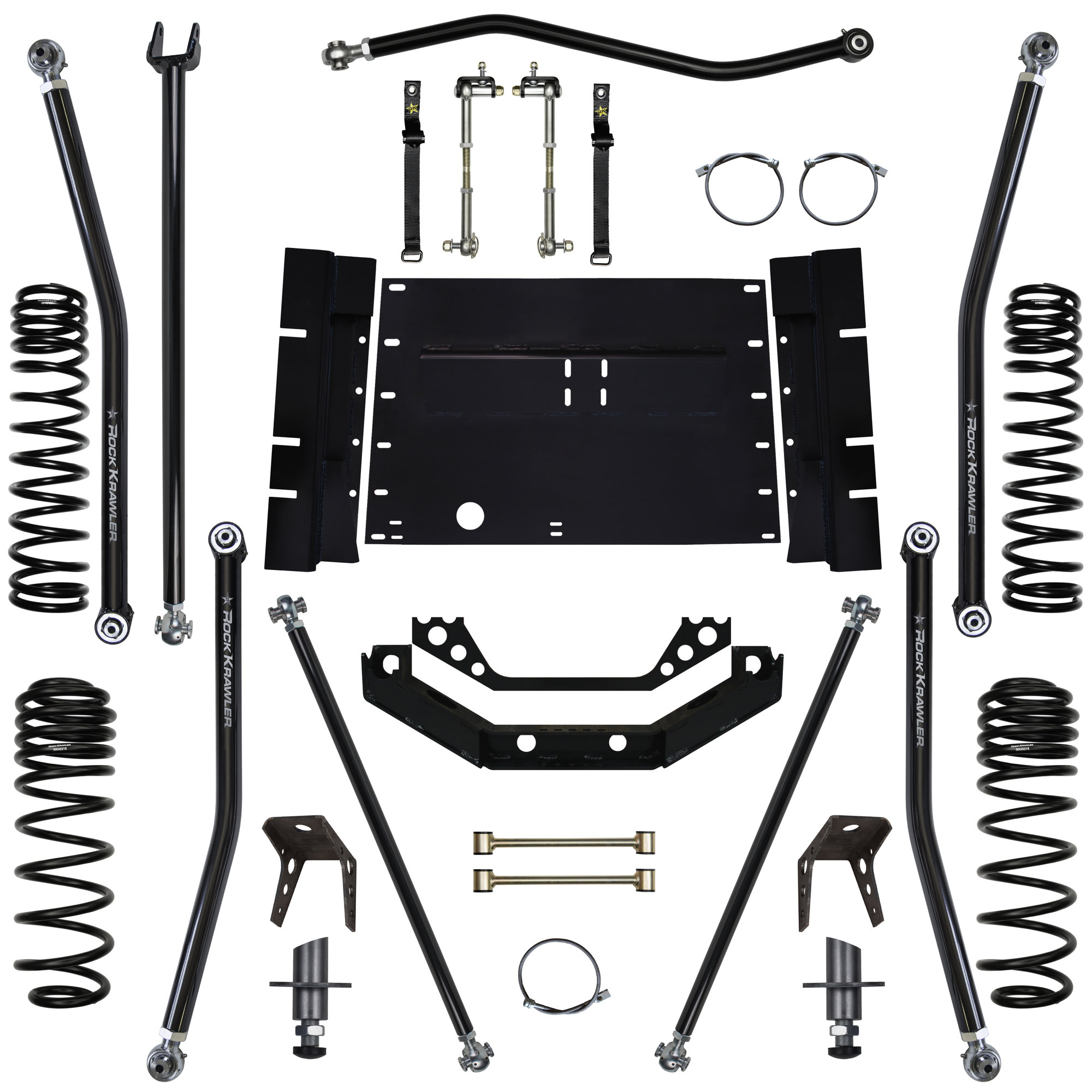 Rock Krawler 3.5" X Factor Long Arm Stretch Kit for 97-06 Jeep Wrangler ...
