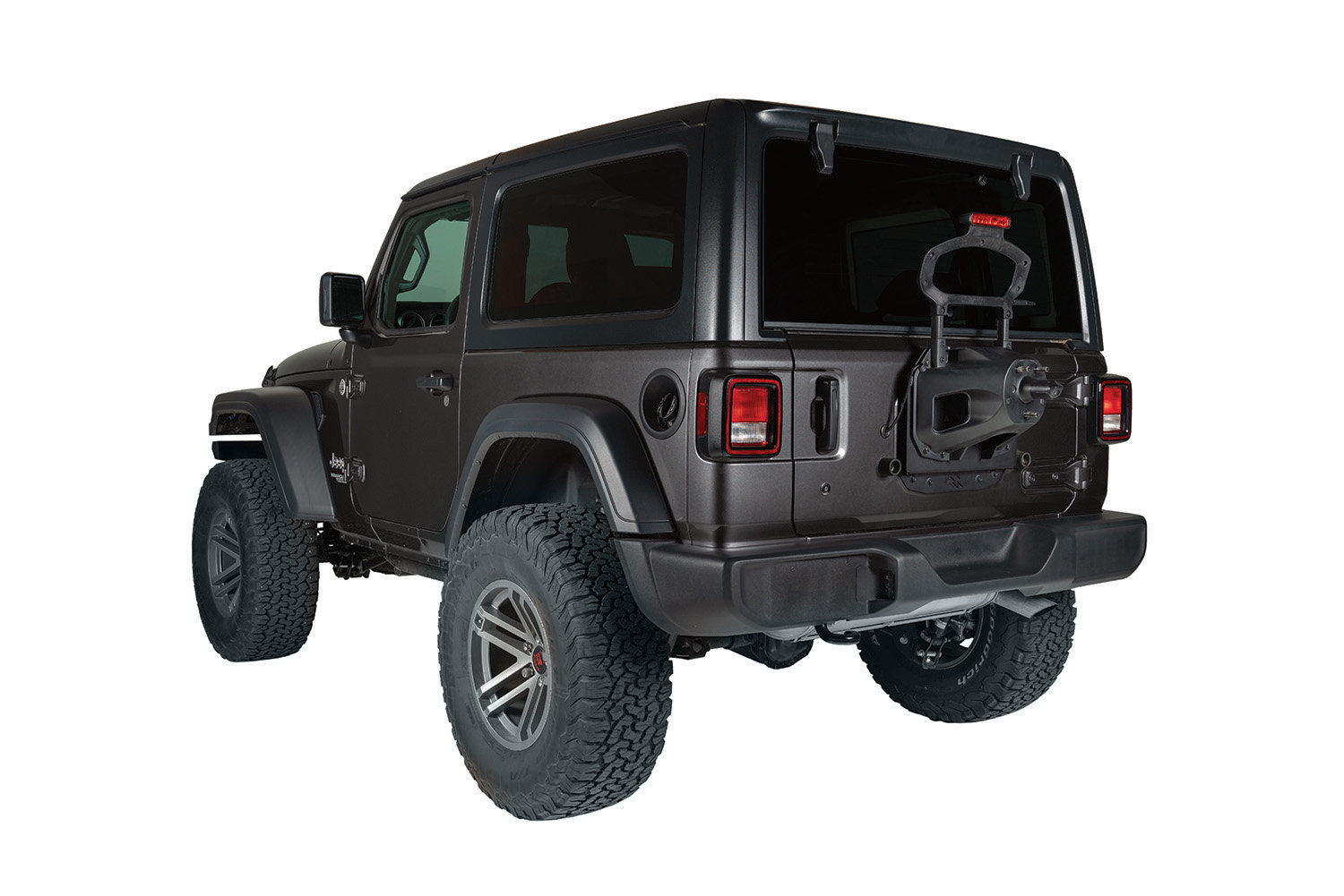 Rugged Ridge Spare Tire Relocation Bracket with 3rd Brake Light LED ...
